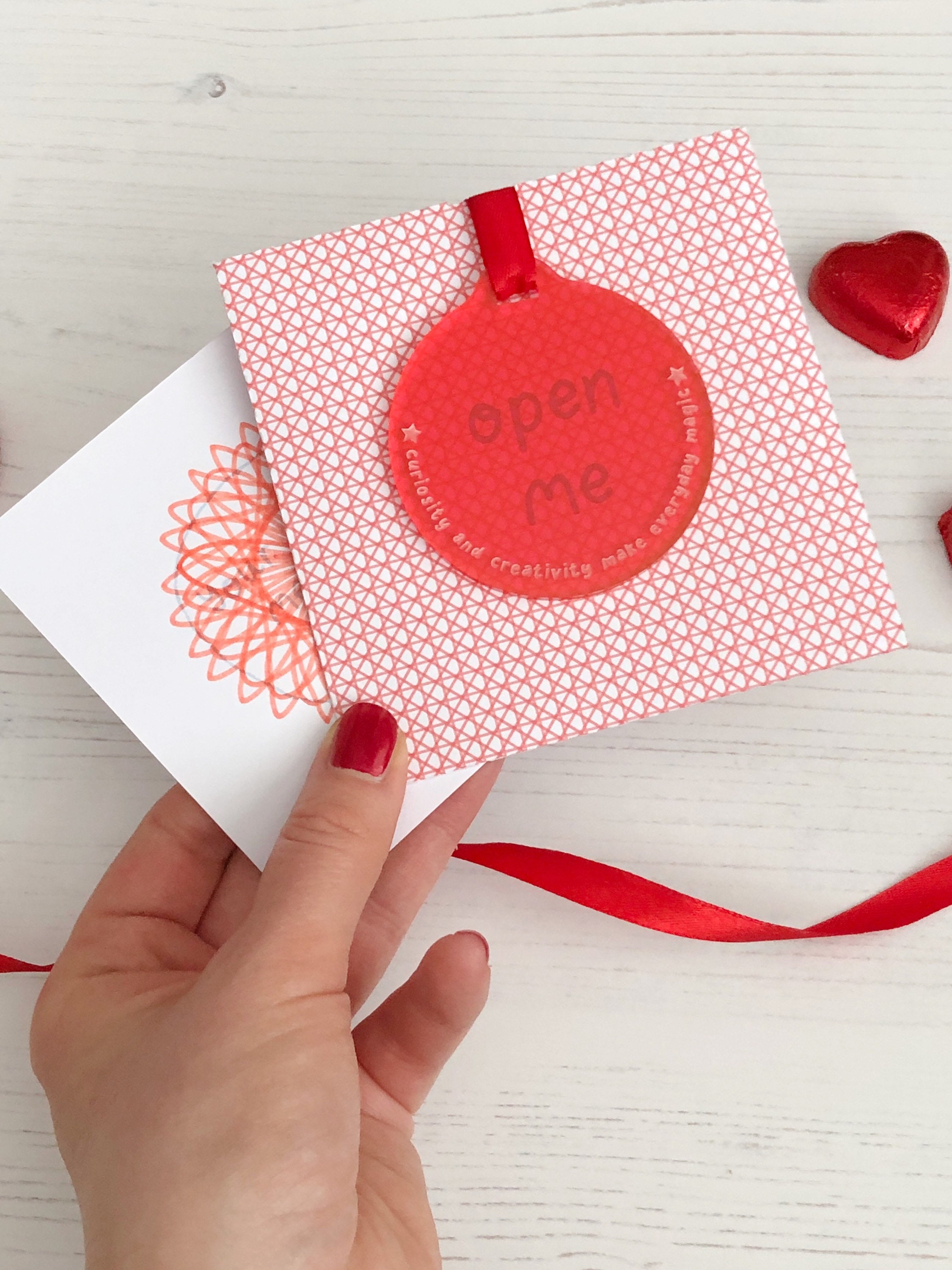 Personalised Secret Message Red Reveal Mini Print and Decoder - Etsy