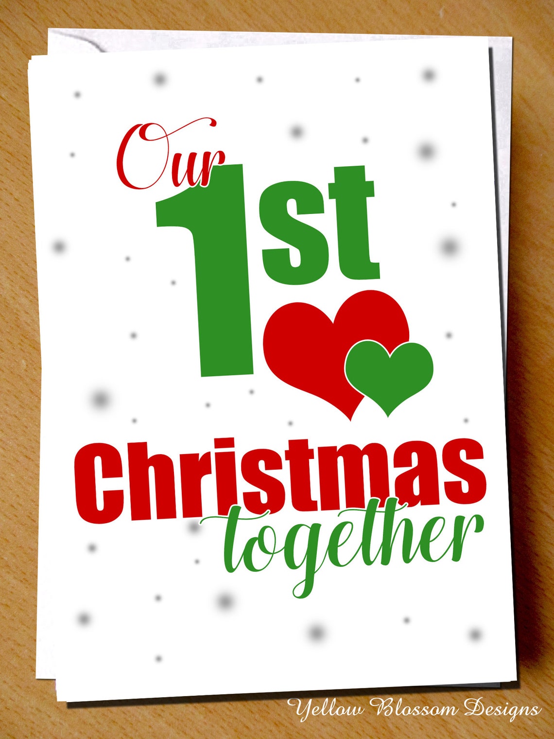 Cute Christmas Card Couple 1st Xmas Love Partner Boyfriend | Etsy