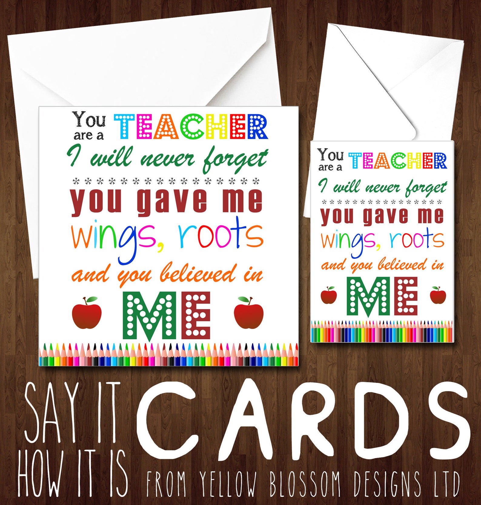 Teacher Thank You Card End of Term Leaving School Christmas - Etsy
