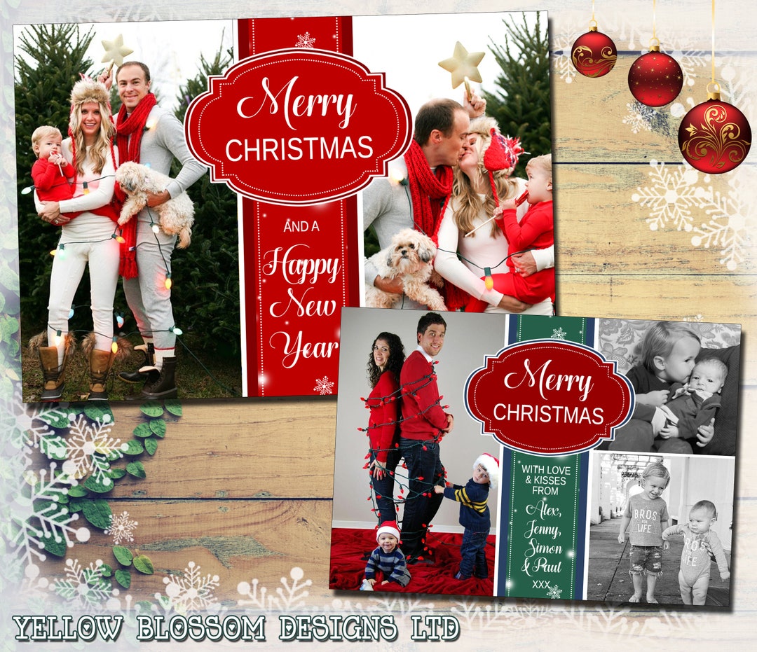 Personalised Christmas Photo Cards: Family Holiday Greeting - Etsy