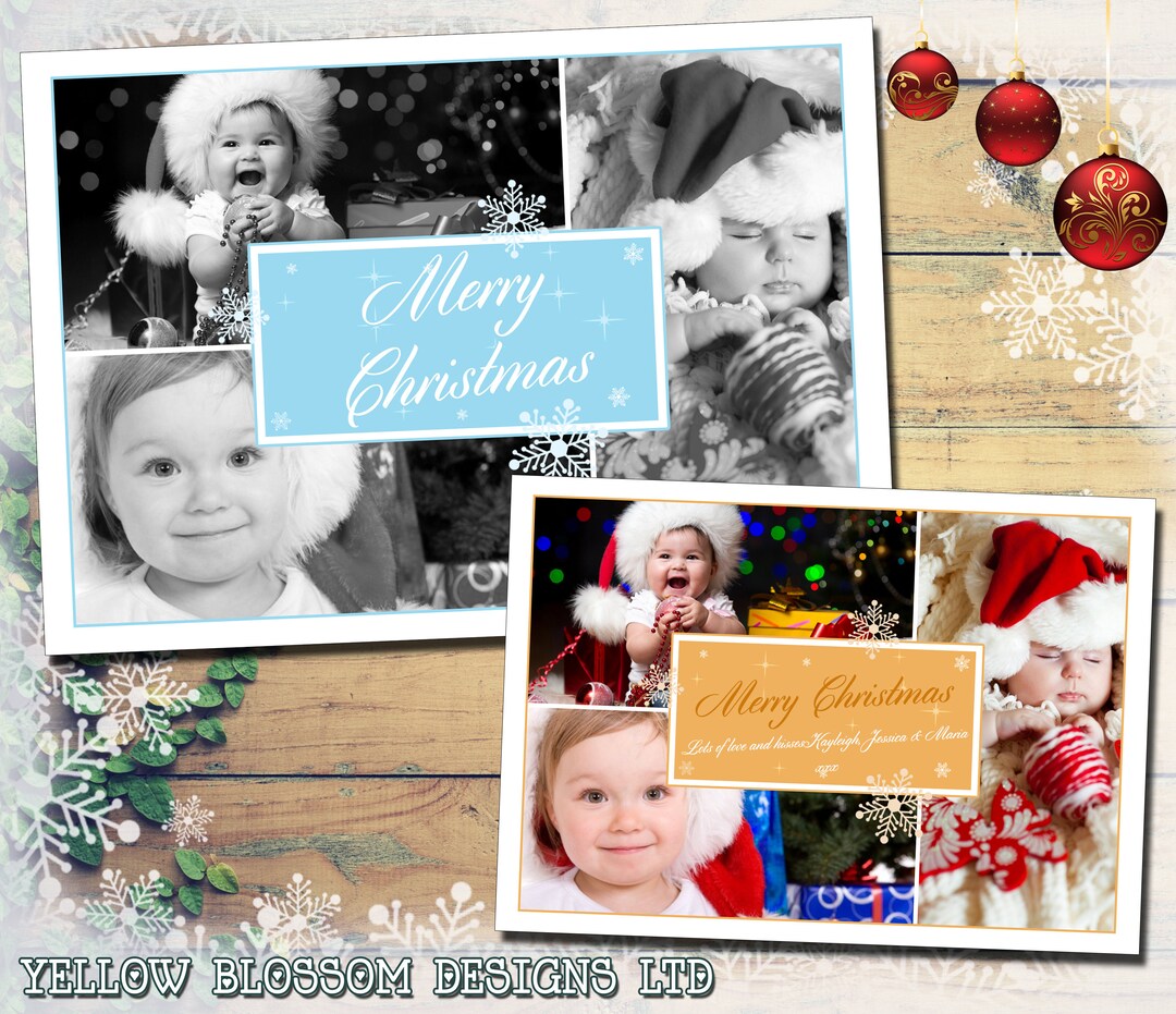 Personalised Photo Montage Christmas Cards: Family Keepsake - Etsy