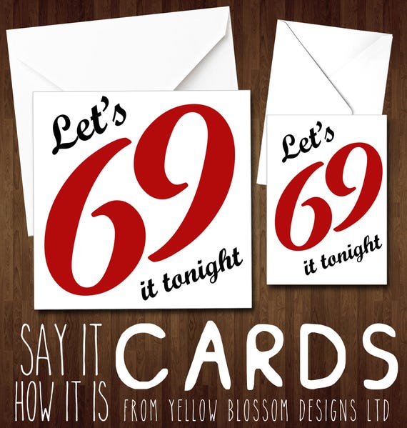Let's 69 It Tonight Funny Comical Cheeky Rude Card - Etsy