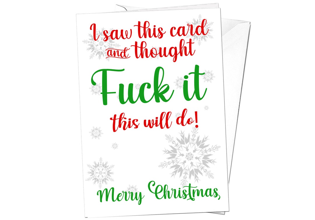 Funny Christmas Card Rude Xmas Humour Comedy Him Her Joke Witty Cheeky ...
