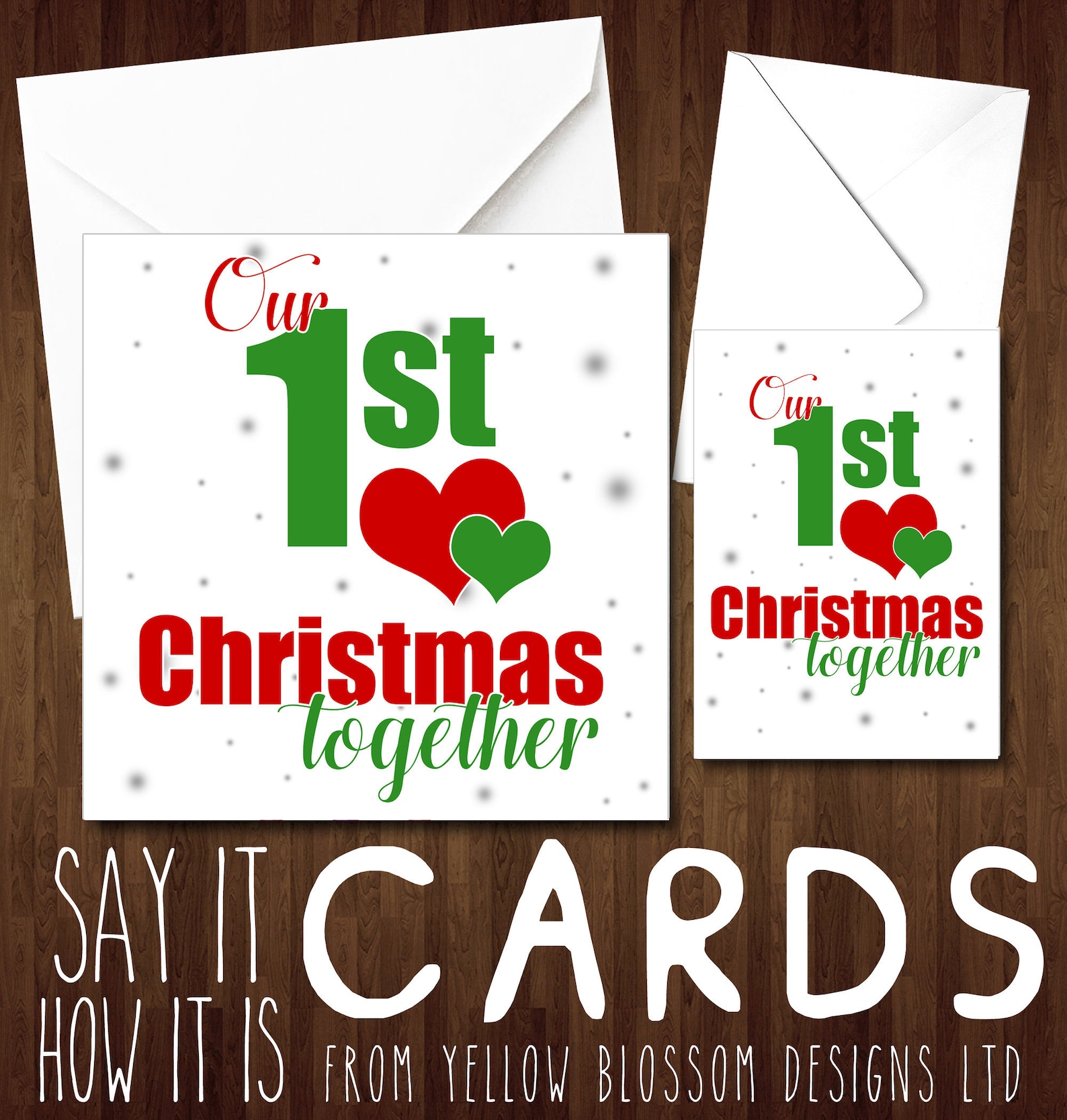 Cute Christmas Card Couple 1st Xmas Love Partner Boyfriend - Etsy