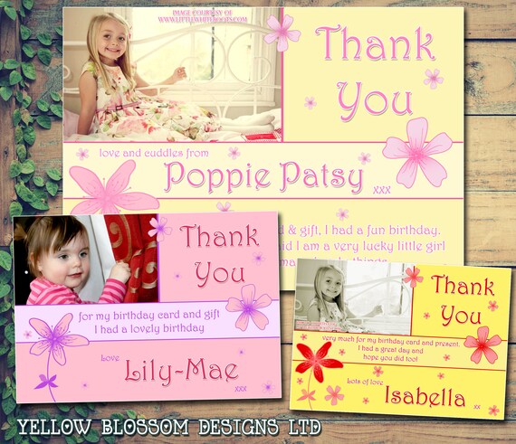 10 Girlie Twins Unisex Joint Thank You Cards Note Party | Etsy