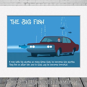 The Big Fish, the Big Fish Print Minimalist Poster, the Big Fish ...