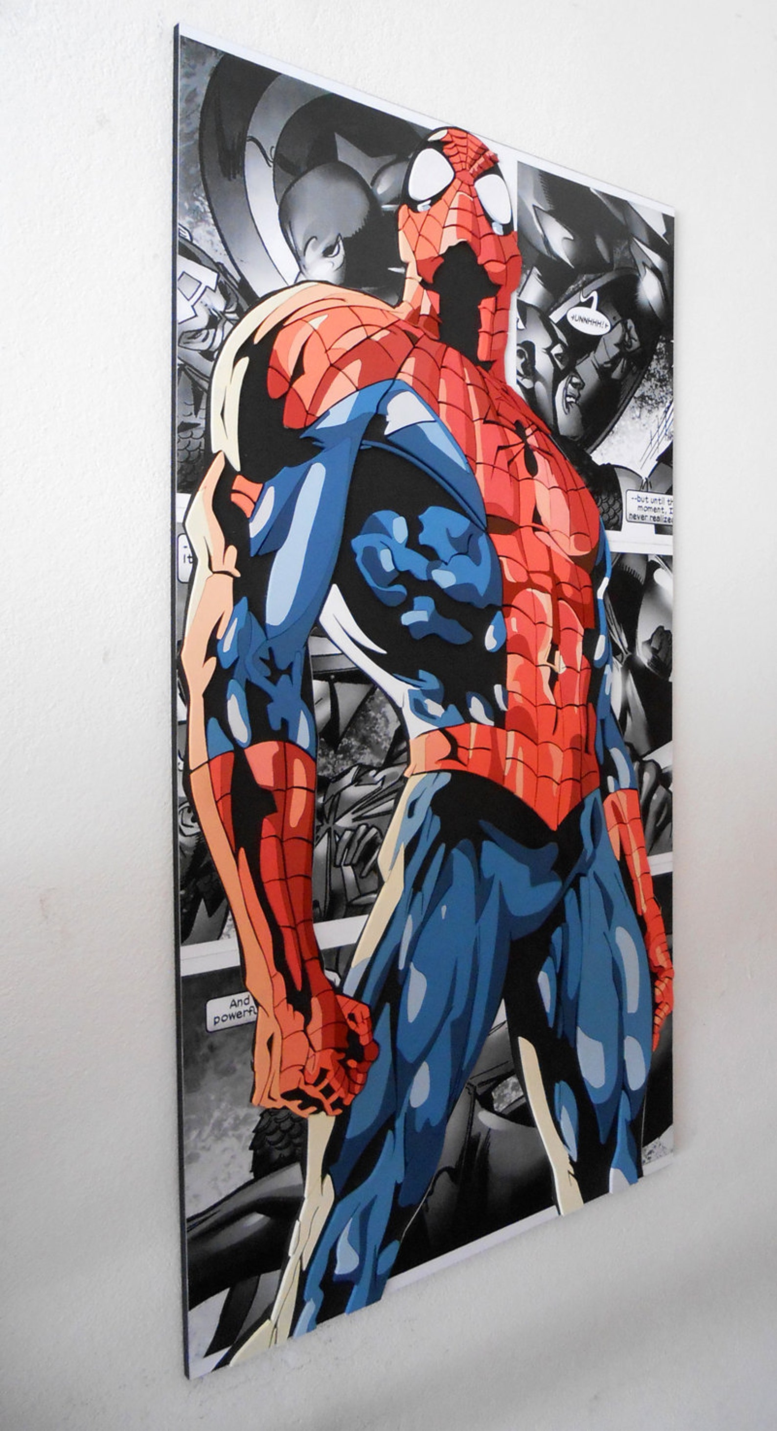 Spider-man Art, Spider-man Wood Wall Art, 3D Wall Decor, Scroll Saw Art ...