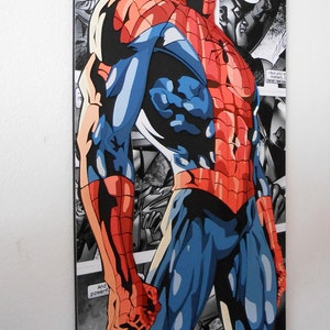 Spider-man Art, Spider-man Wood Wall Art, 3D Wall Decor, Scroll Saw Art ...
