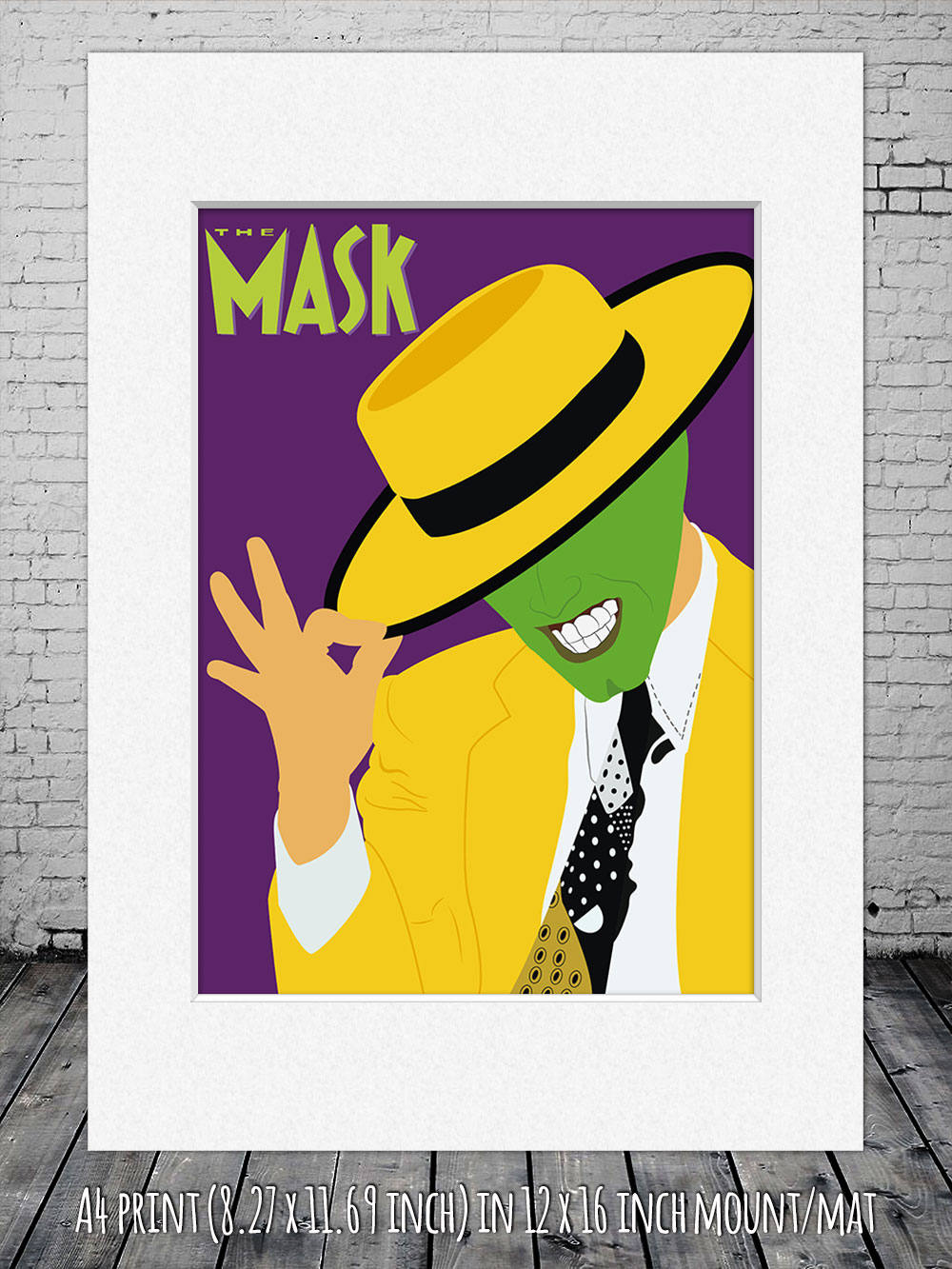 The Mask Minimalist Print Poster, the Mask Digital Art Poster, Framed ...