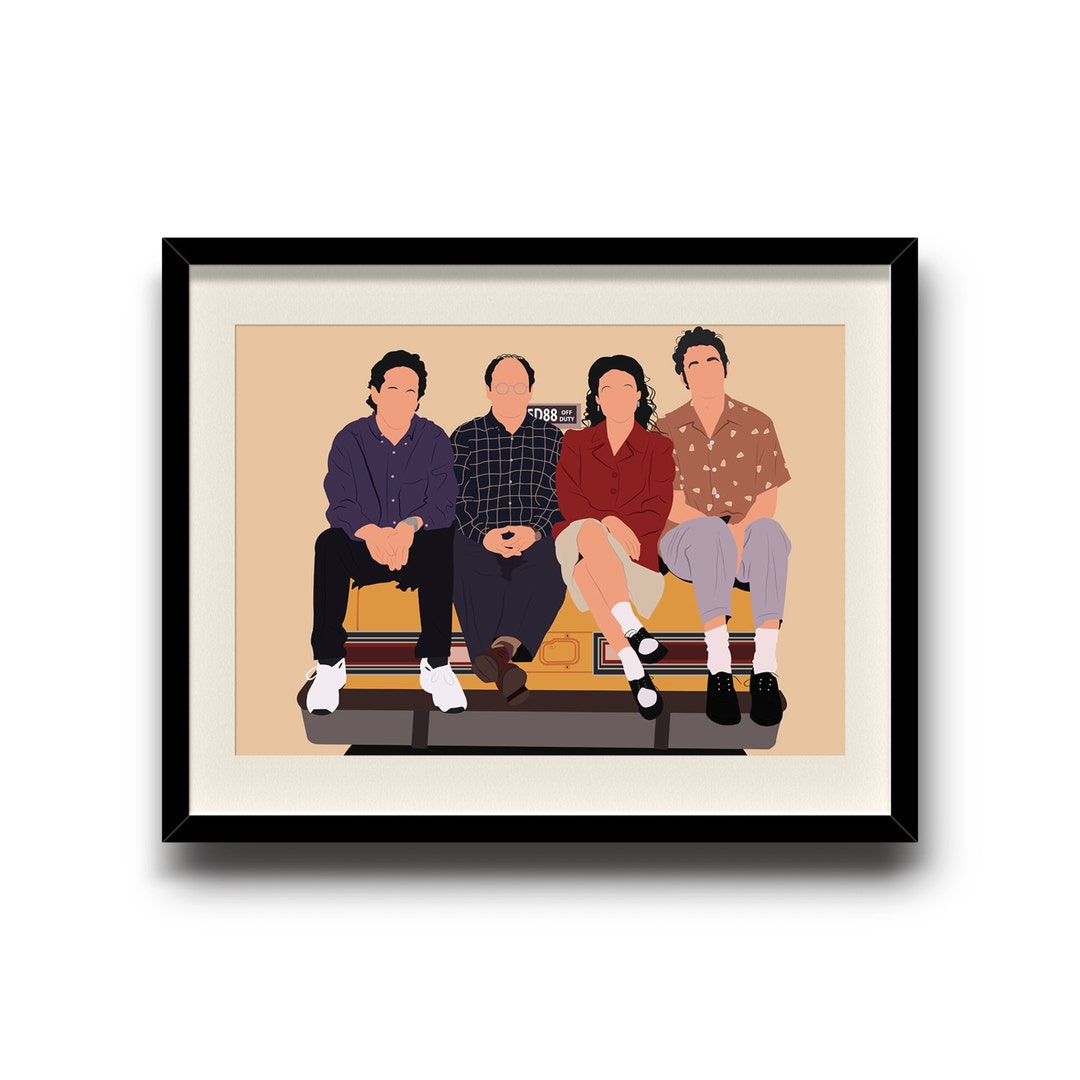 Seinfeld Minimalist Print Poster, Seinfeld Digital Art Poster, Framed ...