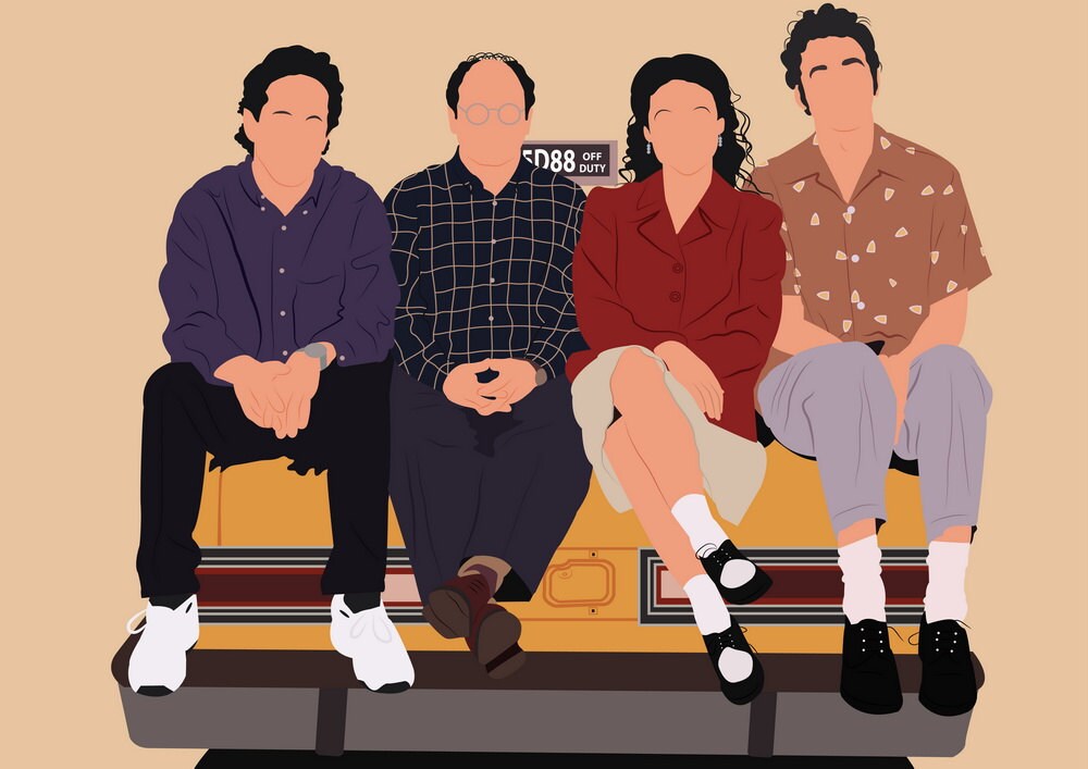 Seinfeld Minimalist Print Poster Seinfeld Digital Art Poster - Etsy