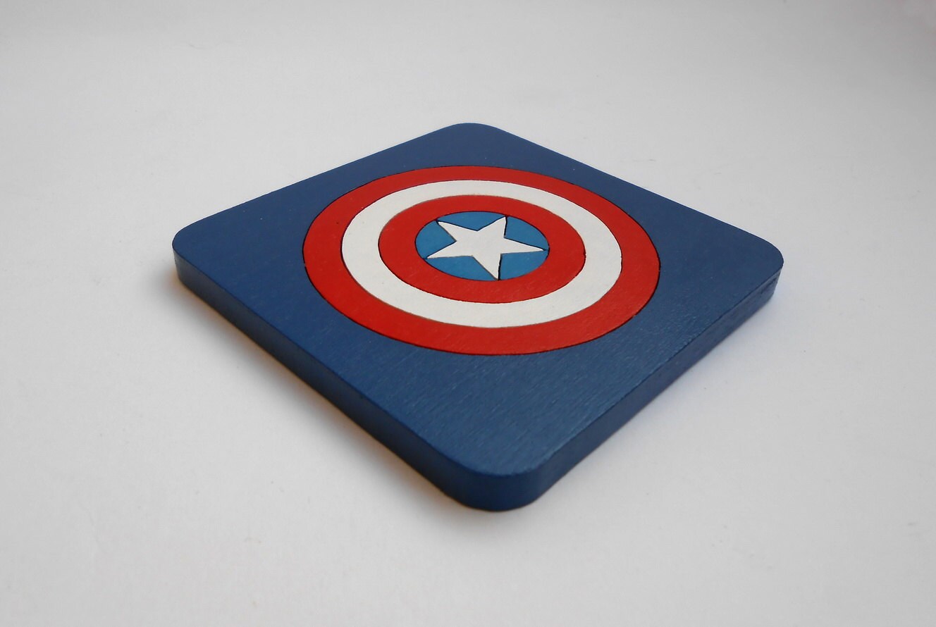 Captain America, Avengers Coaster - Etsy