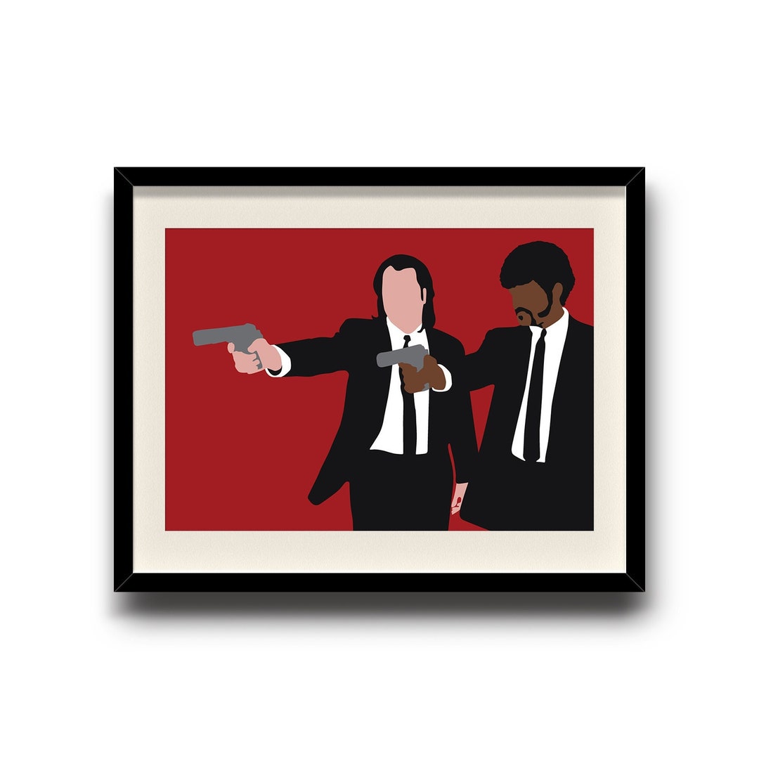 Pulp Fiction Jules And Vincent Minimalist Print Poster Pulp Fiction pulp-fiction-jules-and-vincent-minimalist-print-poster-pulp-fiction