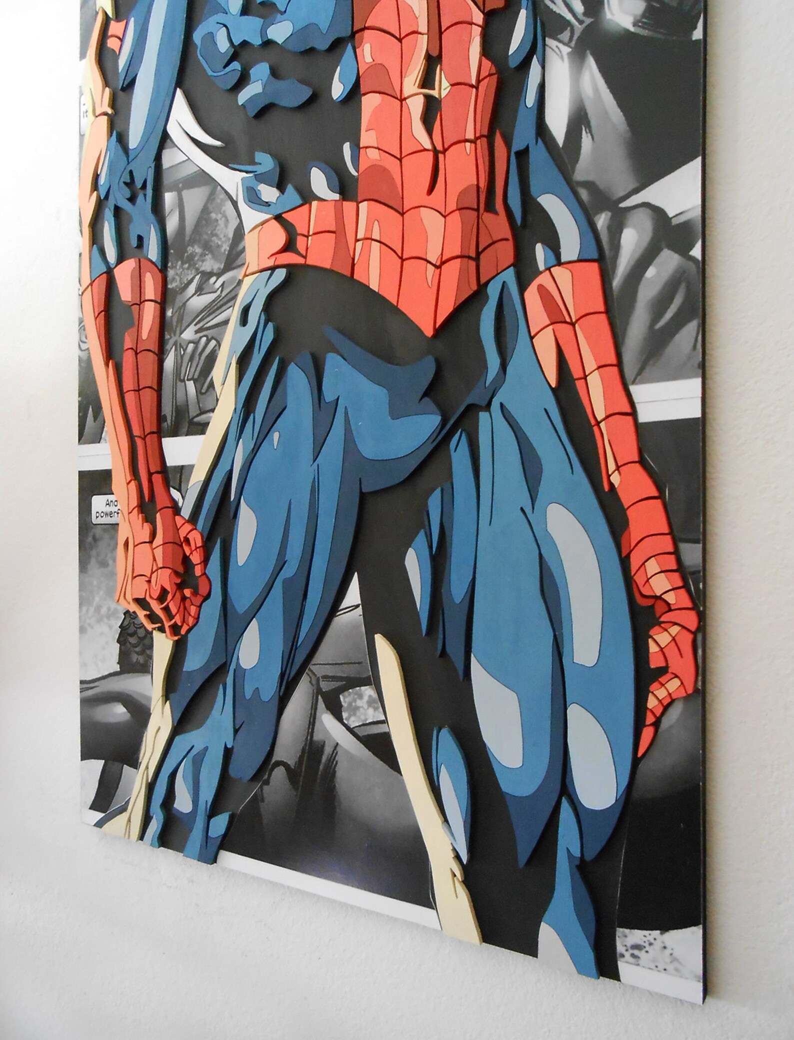 Spider-man Art, Spider-man Wood Wall Art, 3D Wall Decor, Scroll Saw Art ...