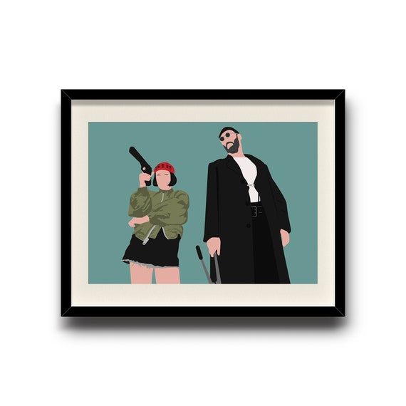 Leon and Mathilda minimalist print poster Leon and Mathilda | Etsy