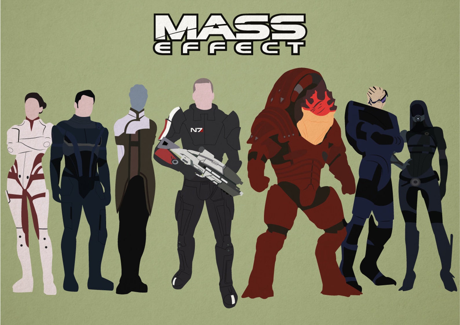 Mass Effect Minimalist Print Poster Mass Effect Digital Art - Etsy