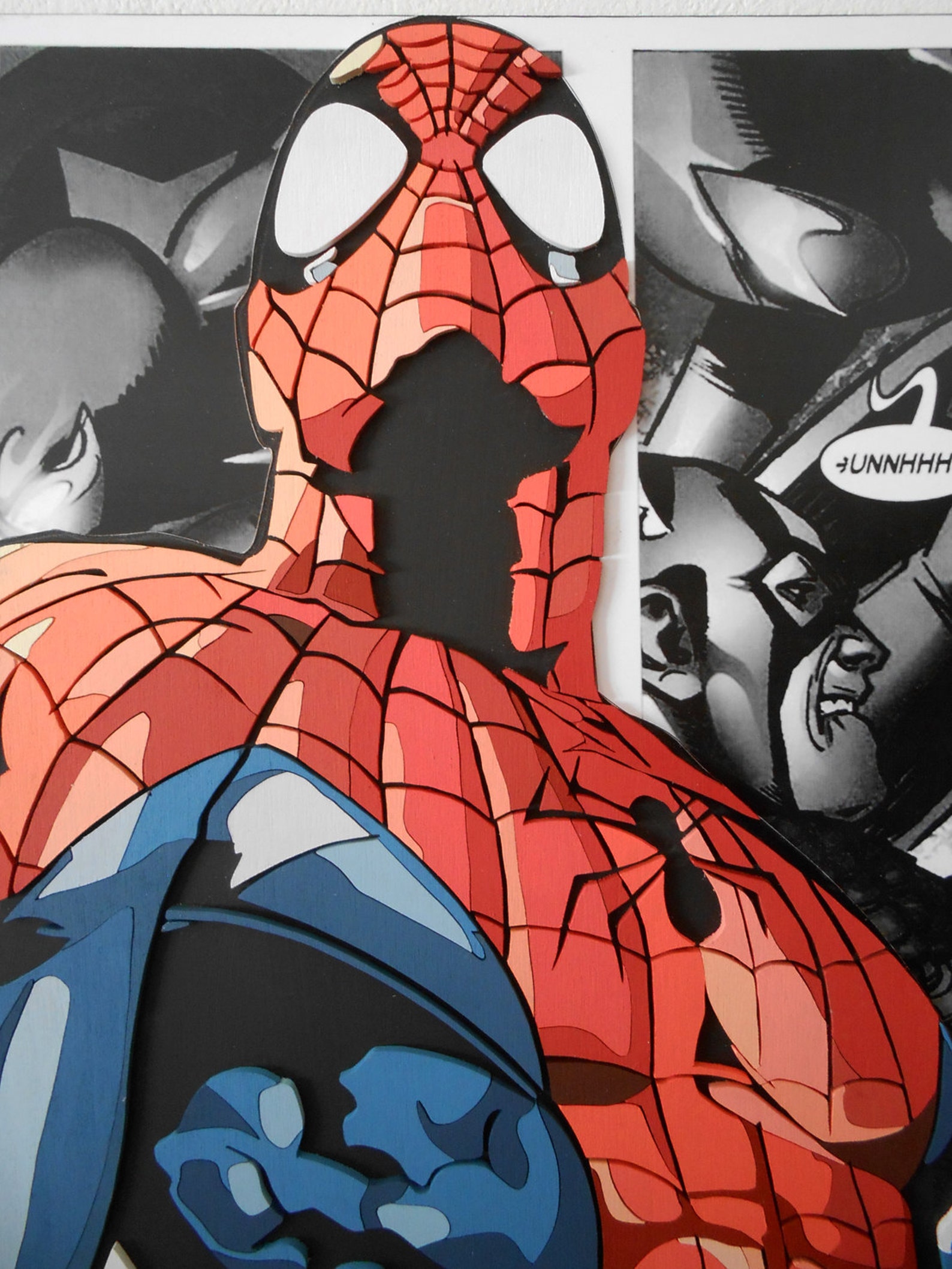 Spider-man Art, Spider-man Wood Wall Art, 3D Wall Decor, Scroll Saw Art ...