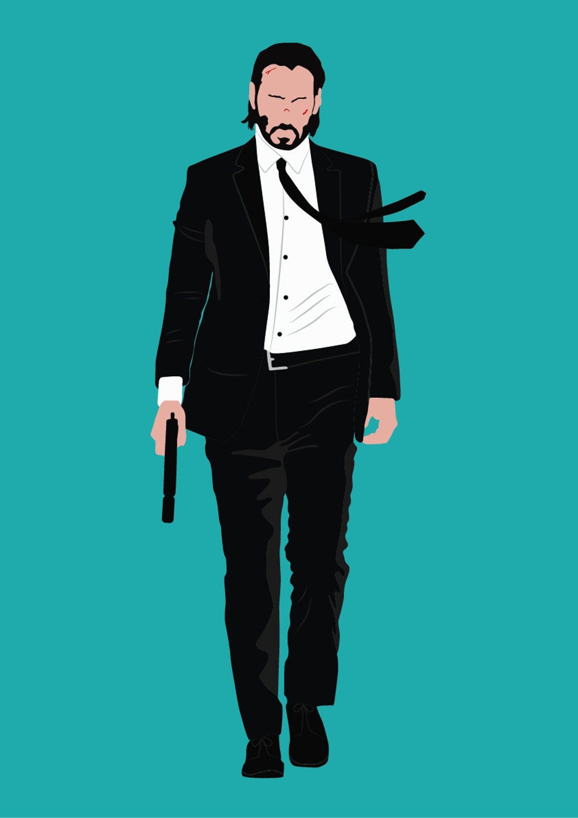 Keanu Reeves minimalist print poster Keanu Reeves digital art | Etsy