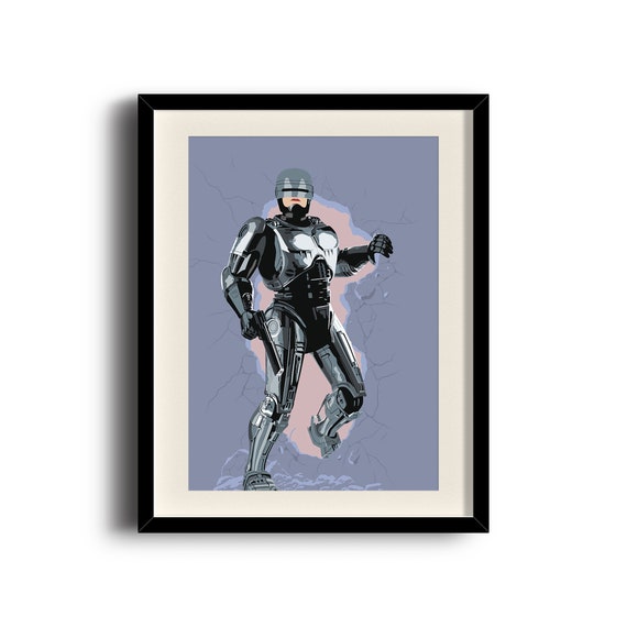 RoboCop minimalist print poster RoboCop digital art poster | Etsy