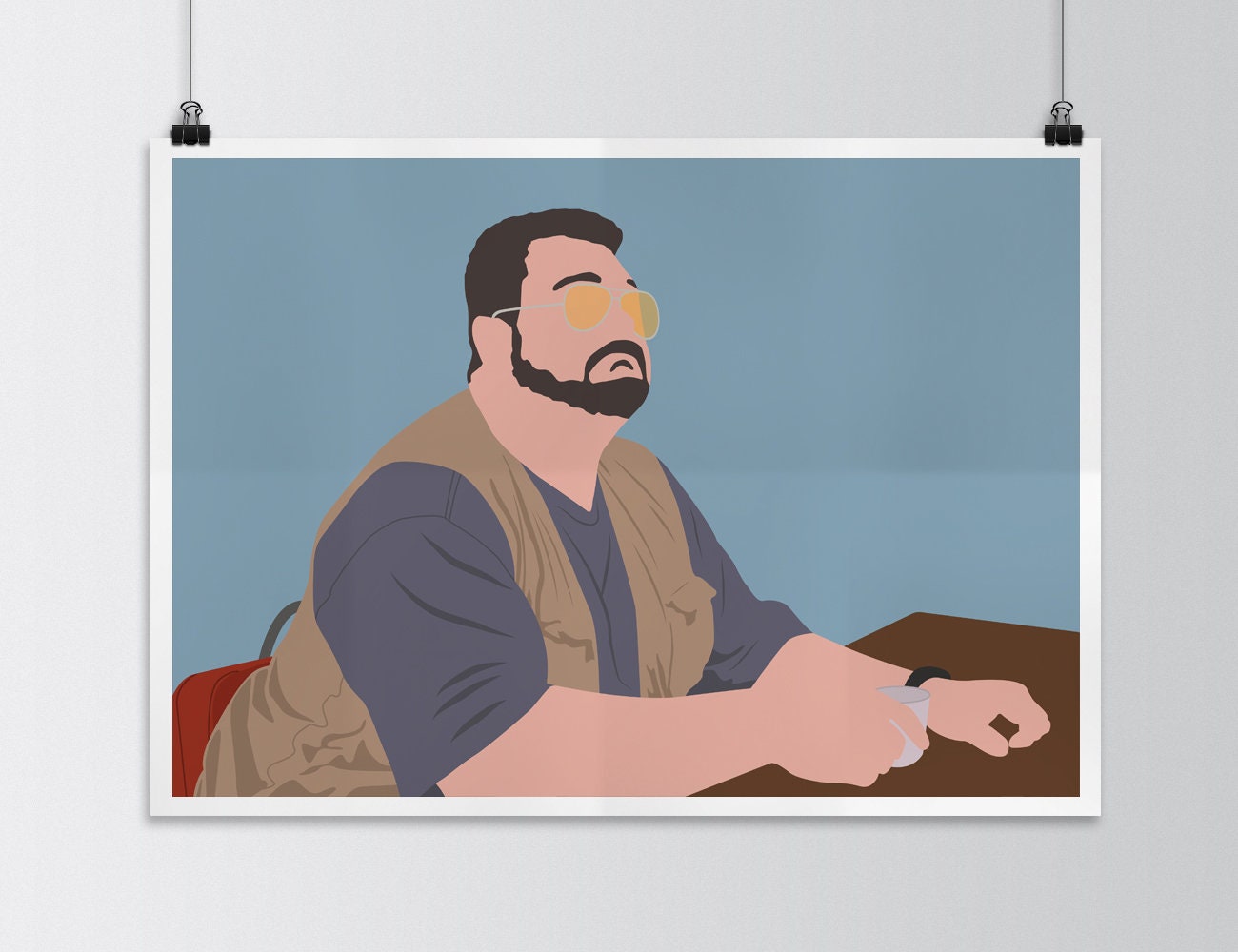 Big Lebowski, Walter Minimalist Print Poster, Big Lebowski Coffee ...