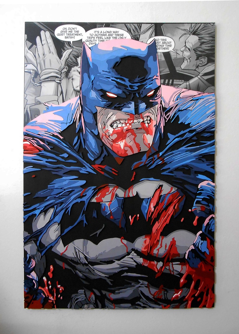 The Dark Knight Wall Art the Dark Knight Wood Wall Art 3D - Etsy