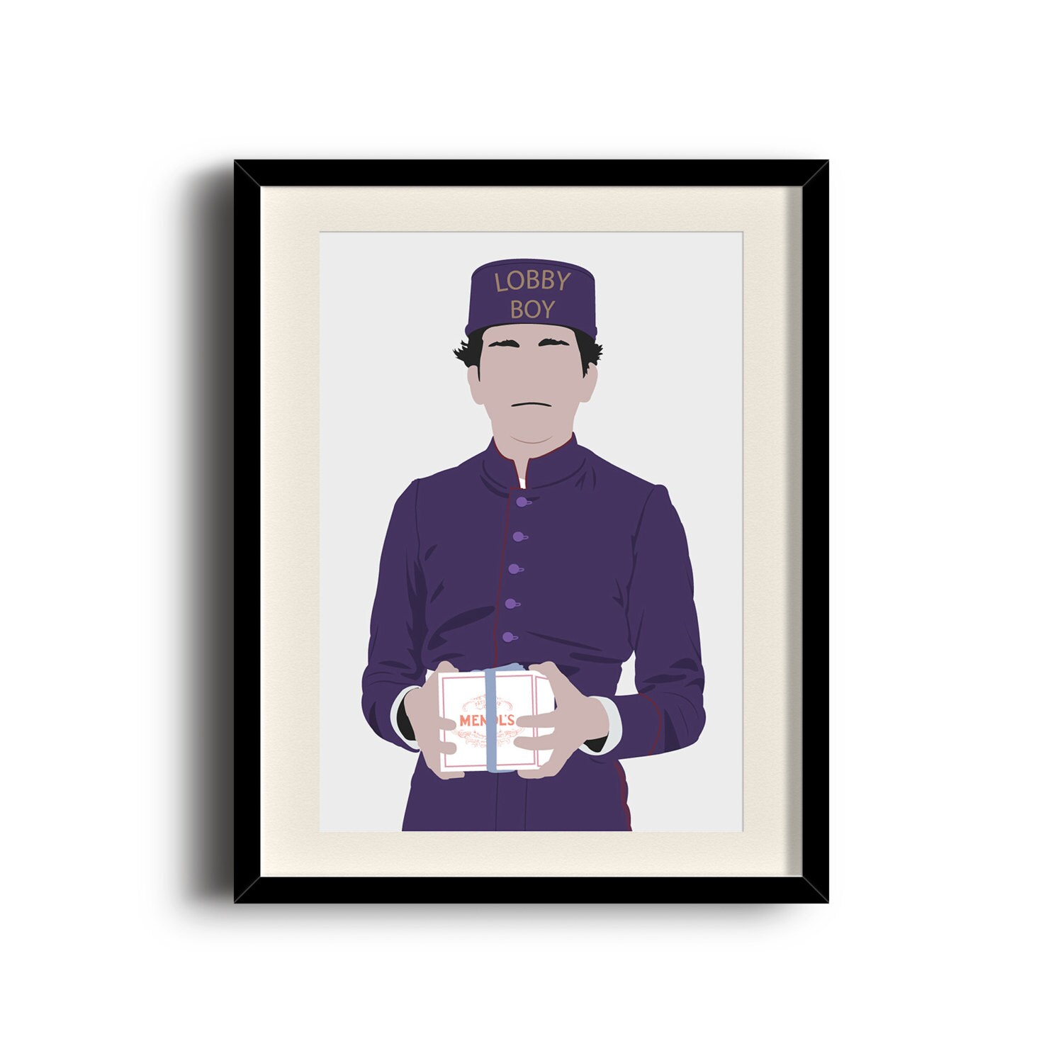 The Grand Budapest Hotel, Zero Lobby Boy Print Poster, Digital Art ...