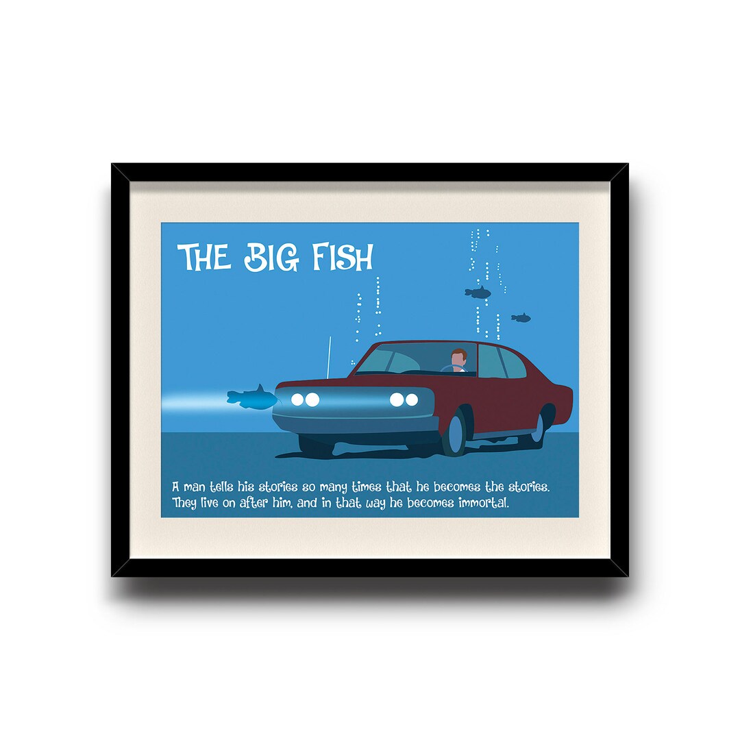 The Big Fish, the Big Fish Print Minimalist Poster, the Big Fish ...