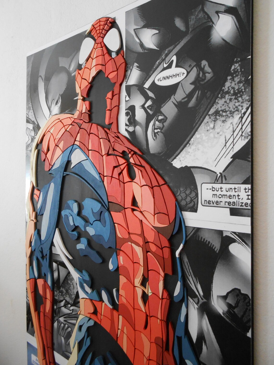 Spider-man Art, Spider-man Wood Wall Art, 3D Wall Decor, Scroll Saw Art ...