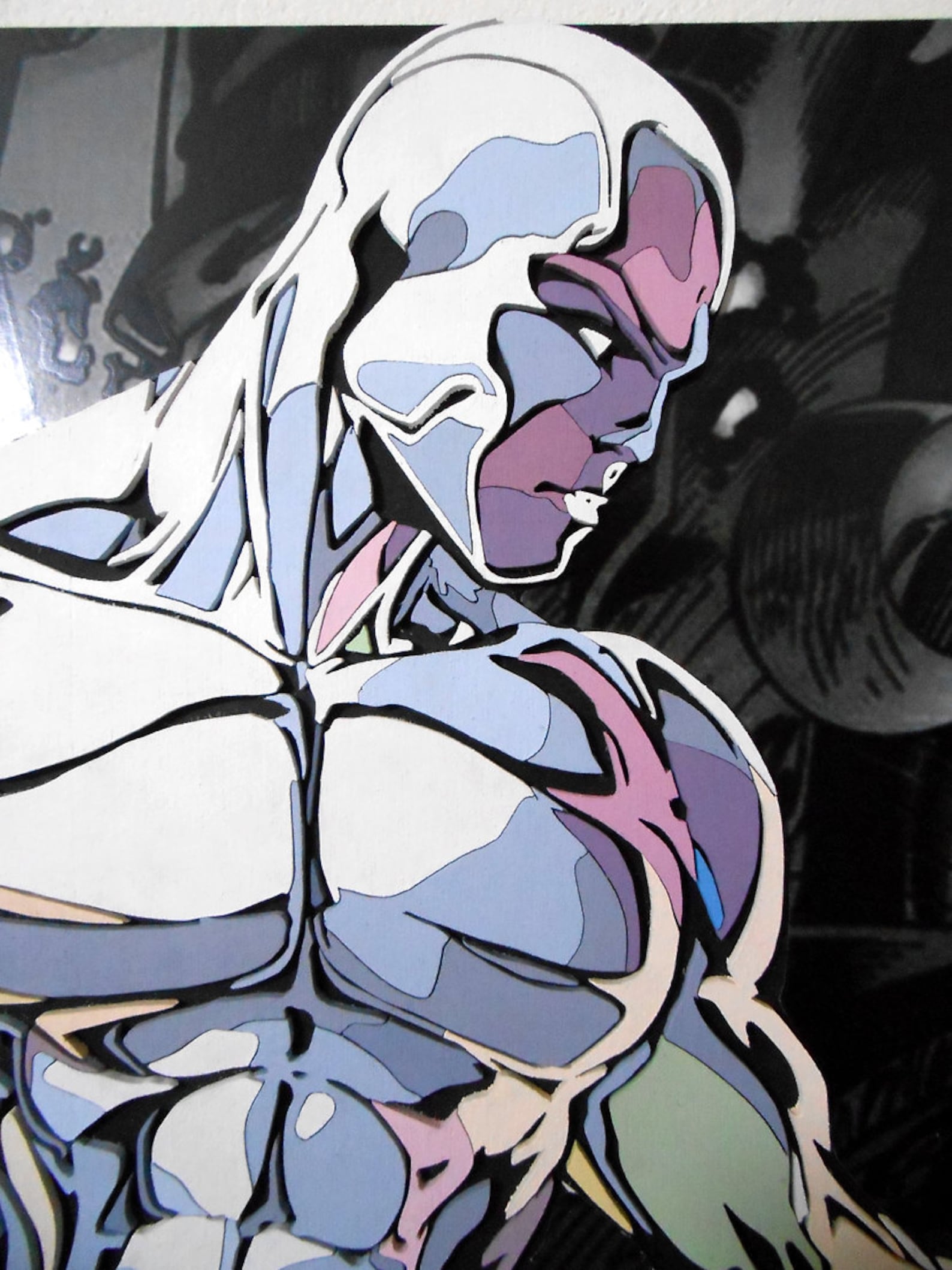 Silver Surfer Wall Art Silver Surfer Wood Wall Art 3D Wall - Etsy