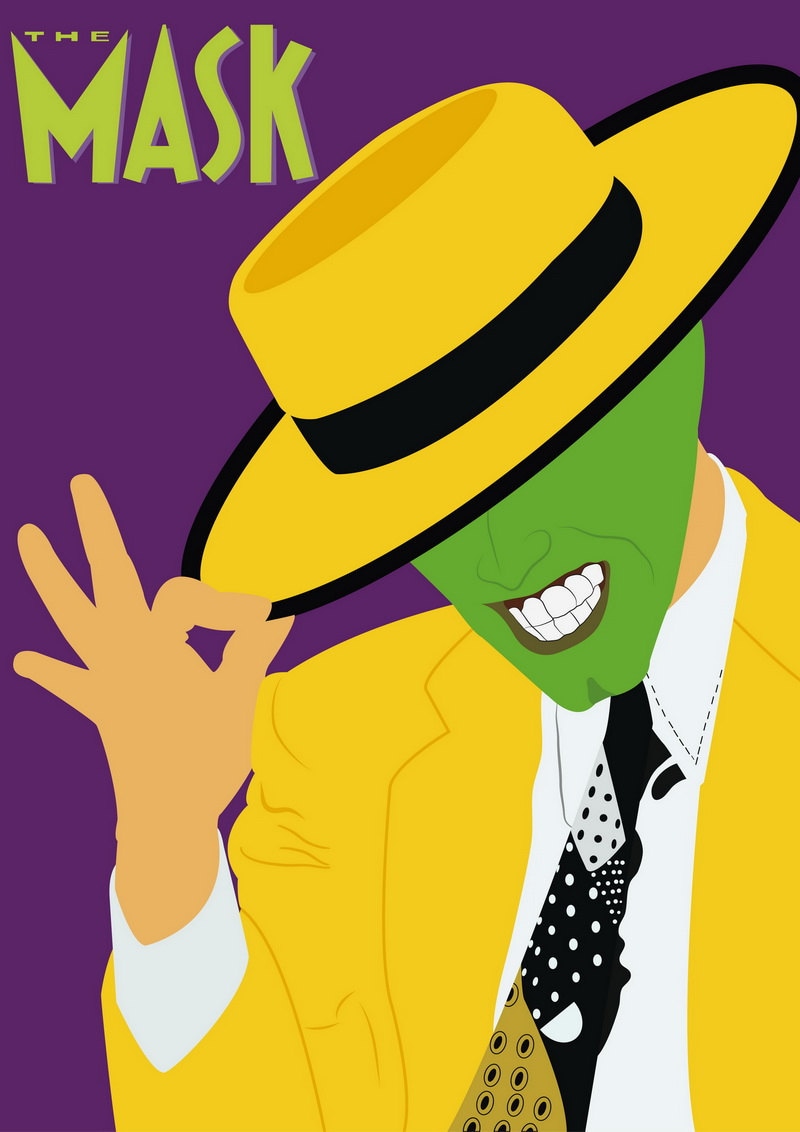 The Mask Minimalist Print Poster the Mask Digital Art Poster - Etsy UK