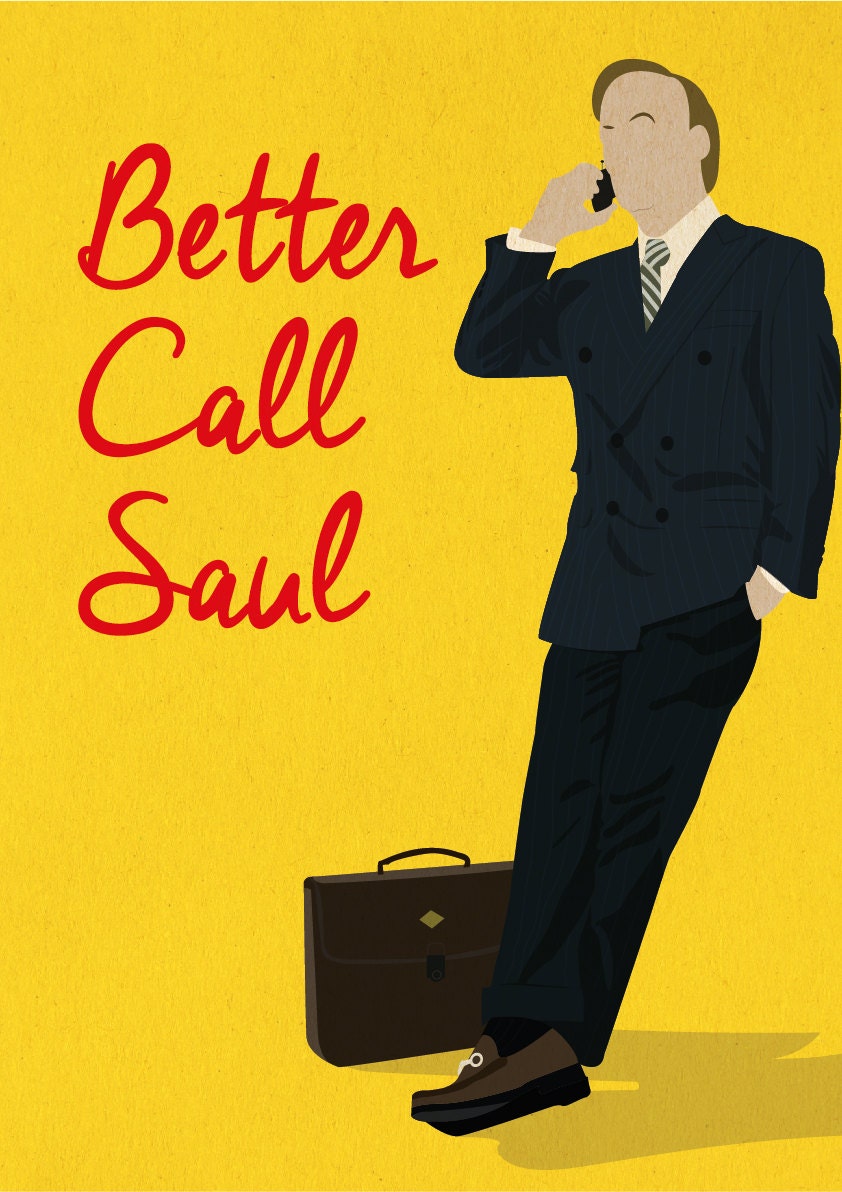 Better Call Saul, Saul Goodman Minimalist Print Poster, Better Call ...