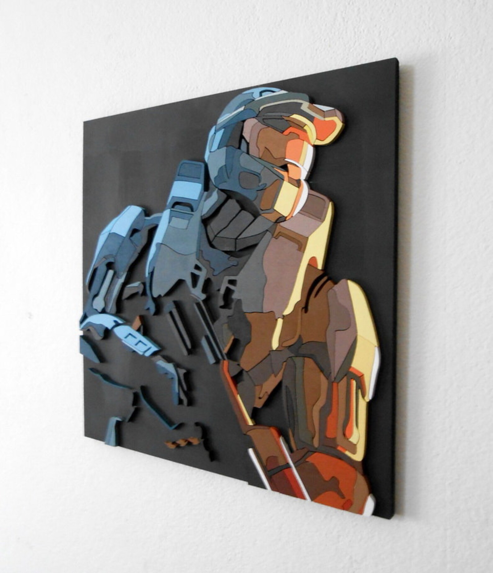 Halo 3 Art Portrait, 3D Wall Decor, Scroll Saw Art, Wood Art, 3D Art ...