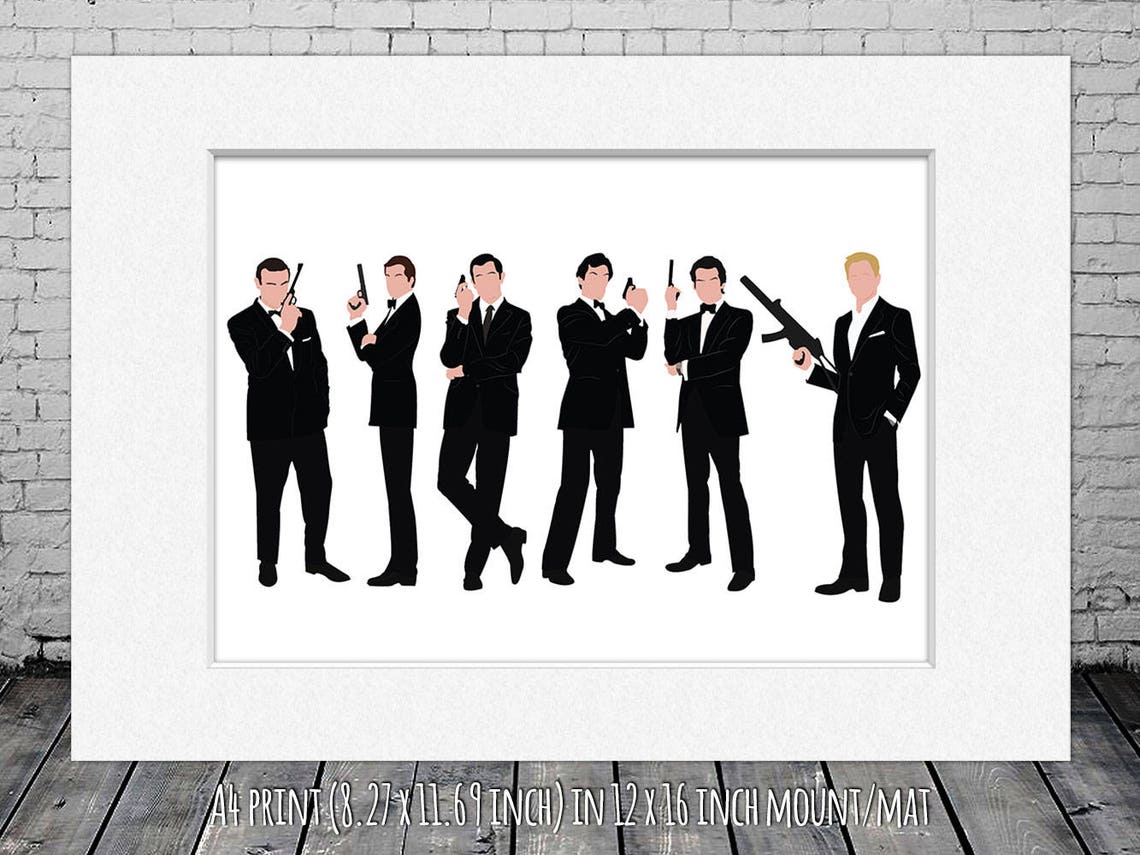 James Bond James Bond Minimalist Print Poster James Bond - Etsy