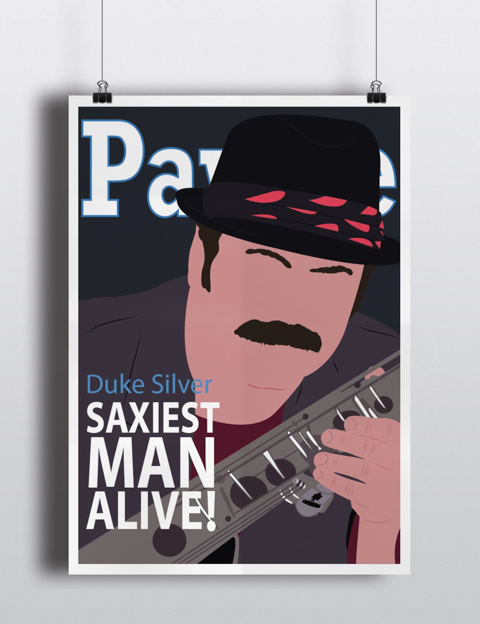 Duke Silver, Ron Swanson Print Minimalist Poster, Duke Silver, Ron ...