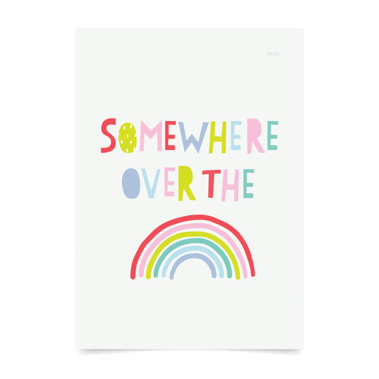 Somewhere Over the Rainbow Art Print Kids Poster - Etsy