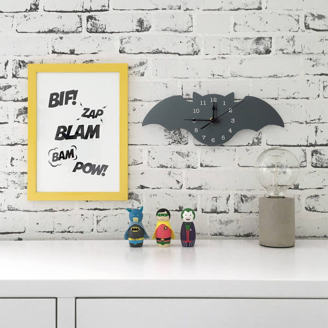 Bat Clock Wall Clock Laser Cut Nursery & Kids Decor - Etsy
