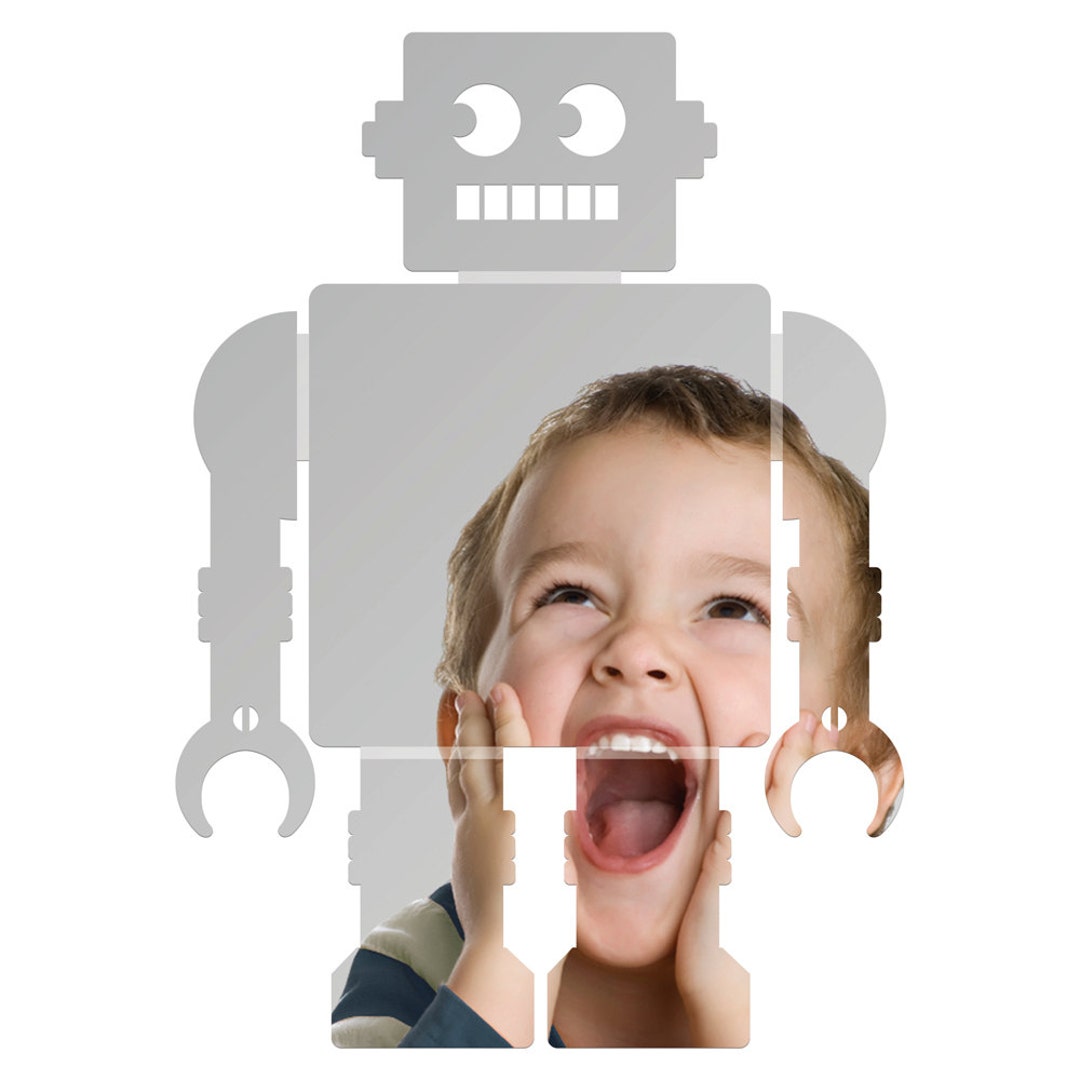 Robot Acrylic Mirror | Nursery & Kids Decor - Etsy