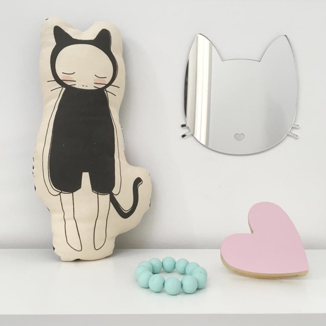 Cat Acrylic Mirror | Kitty Mirror | Nursery & Kids Decor - Etsy