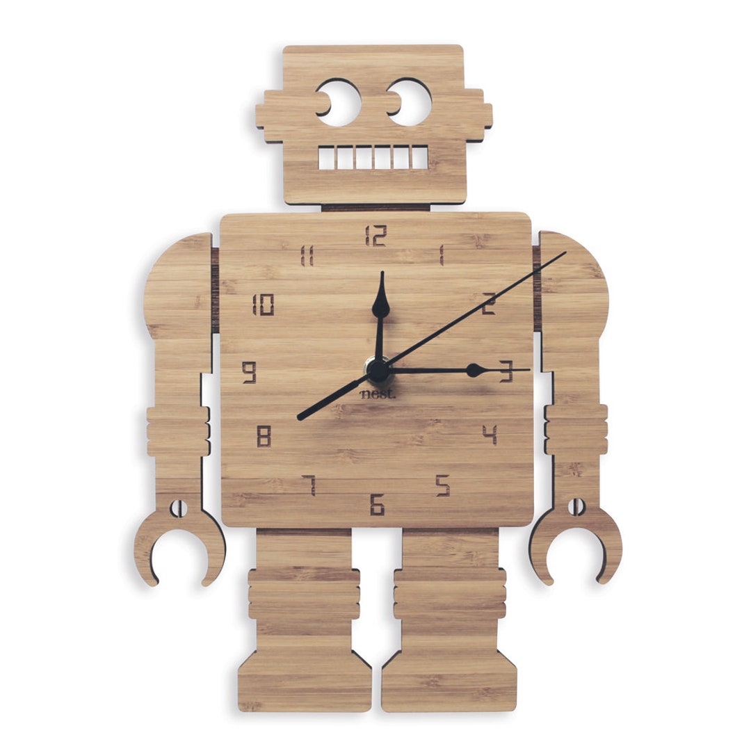 Robot Wall Clock | Laser Cut Nursery & Kids Decor - Etsy
