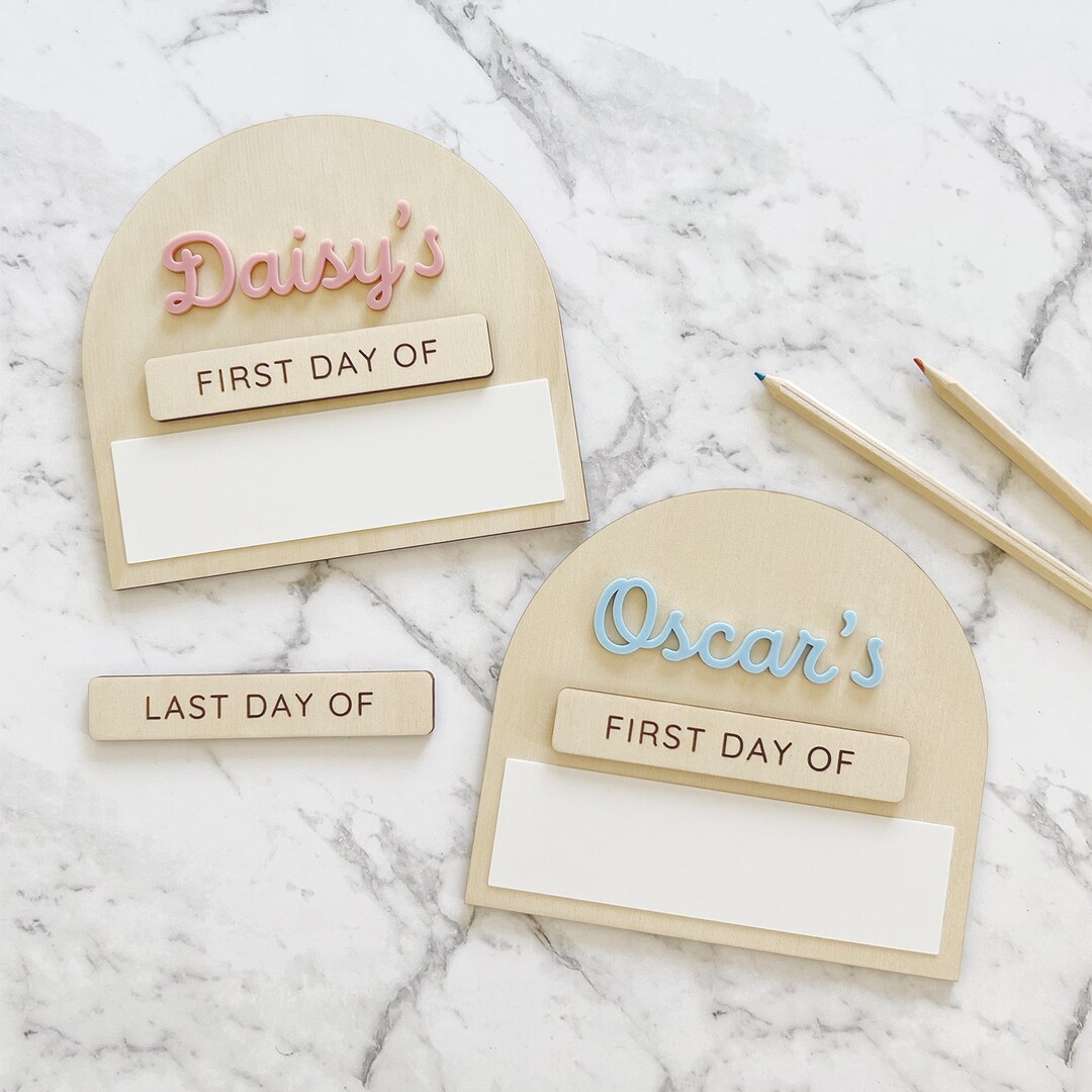 Personalised First/last Day School Sign Arch | Back to School Sign ...