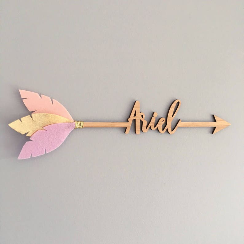 Custom Arrow Name Sign Laser Cut Nursery & Kids Decor - Etsy