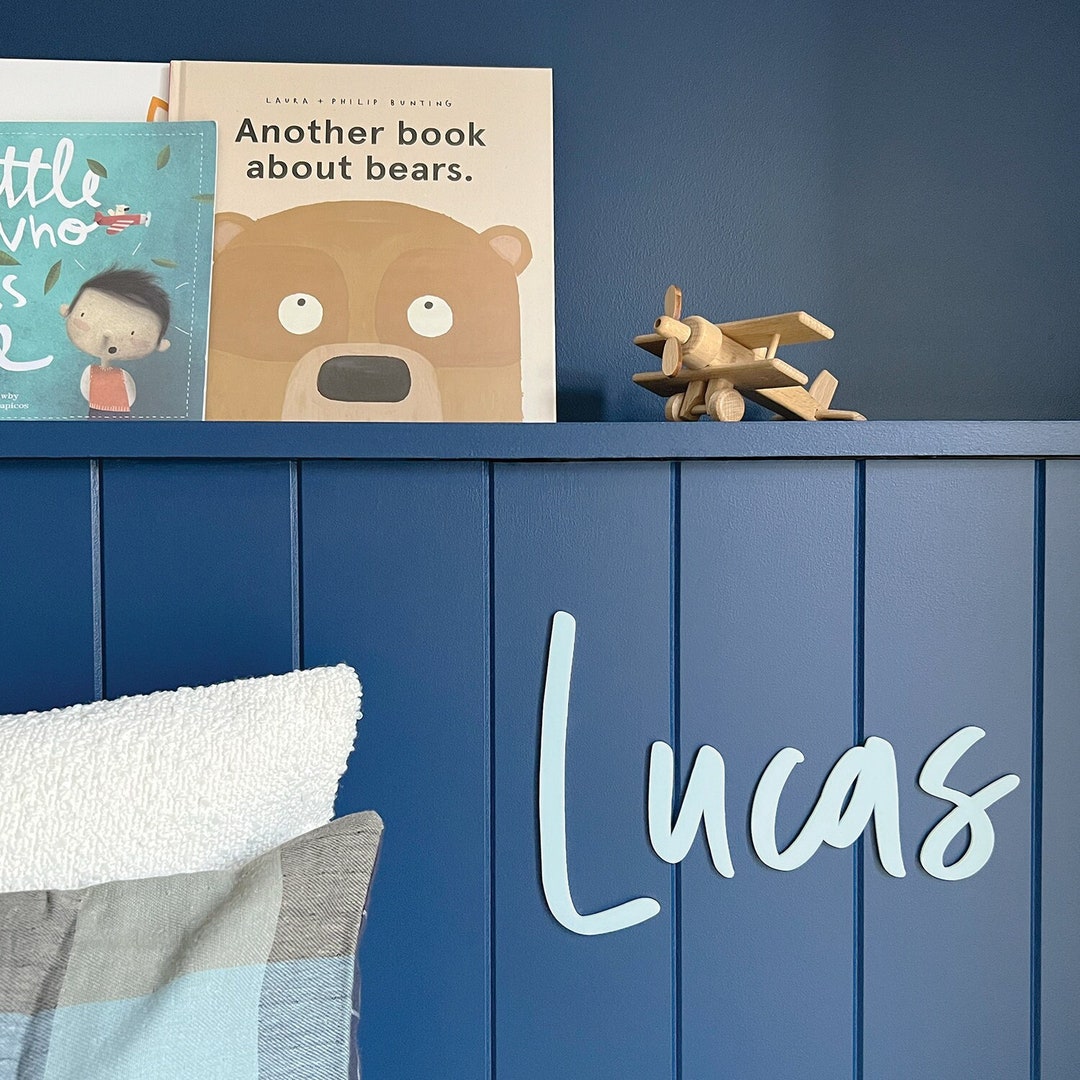 Acrylic Kids Name Plaque | Custom Laser Cut Nursery Name Sign | Baby ...