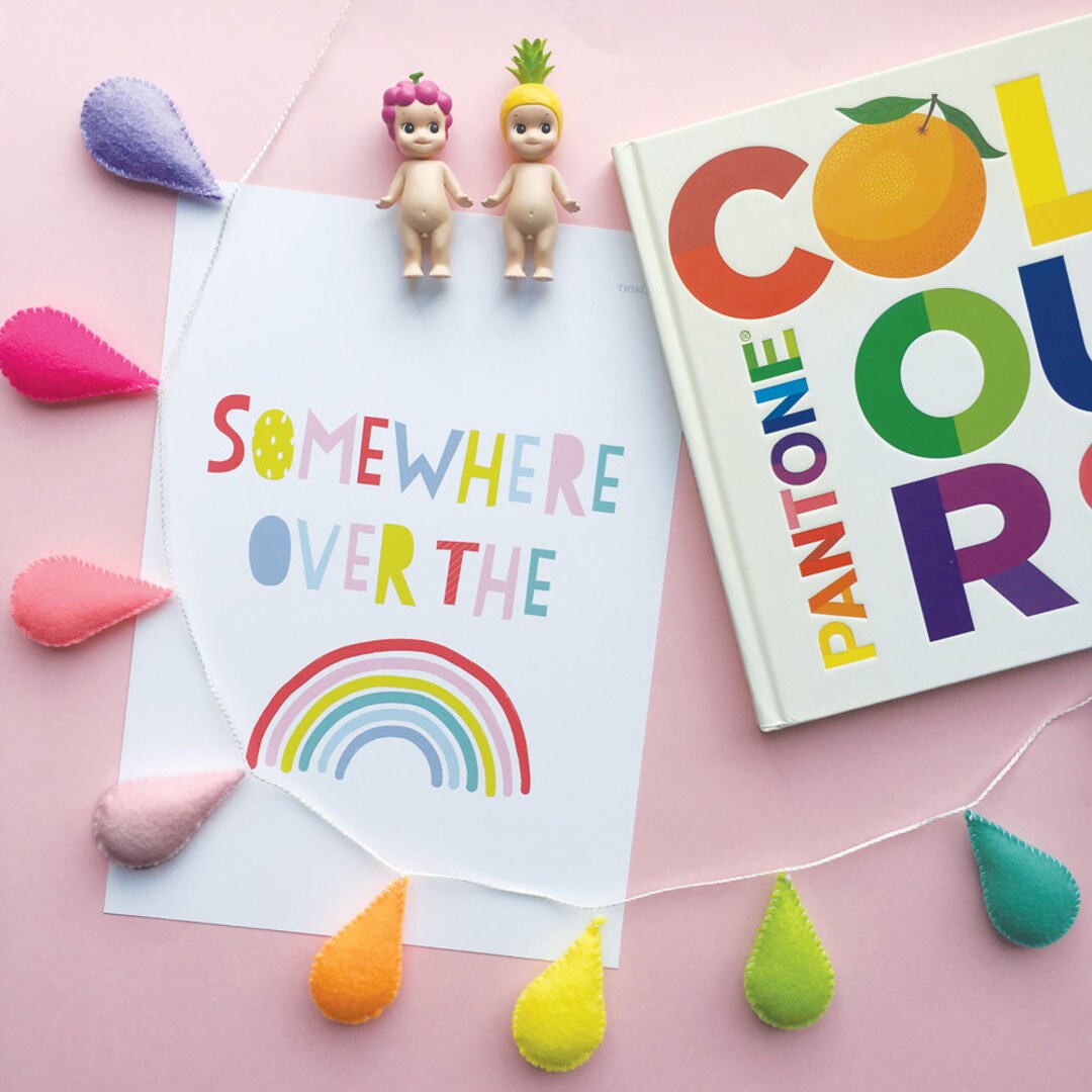 Somewhere Over the Rainbow Art Print Kids Poster - Etsy