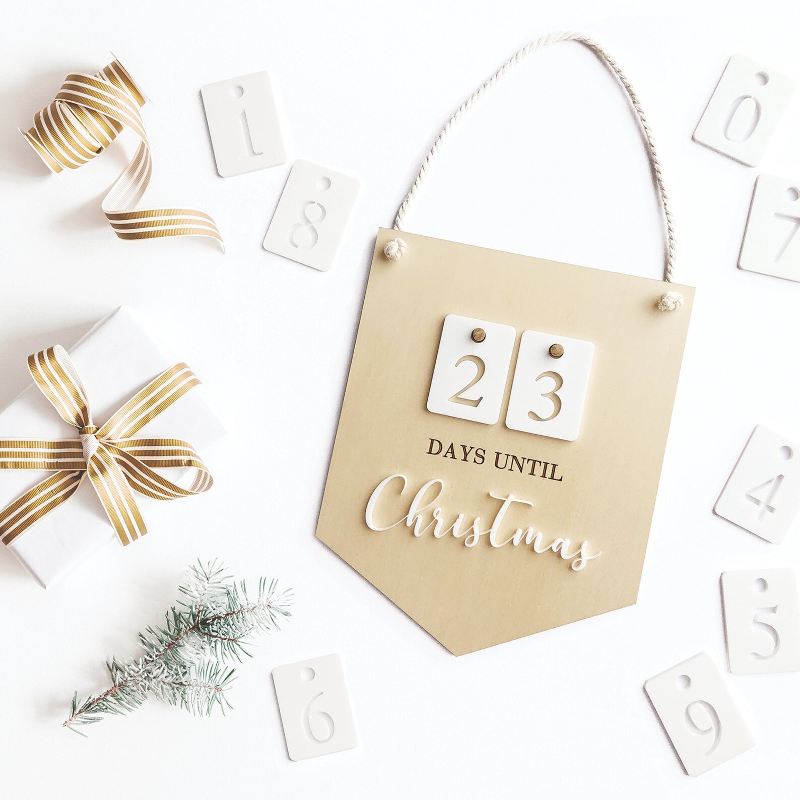 Christmas Countdown Banner Christmas Decorations Laser Cut - Etsy