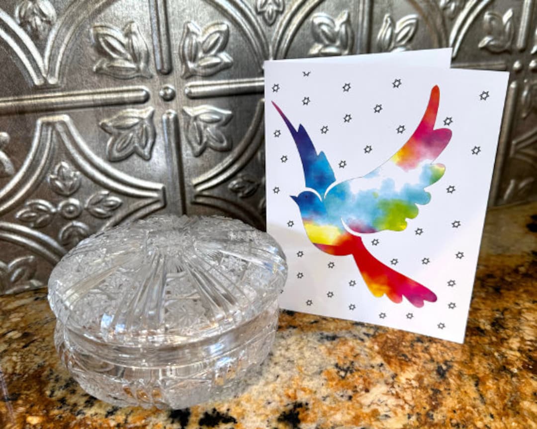 Jewish New Years Greeting Card Watercolor Dove / Rosh Hashanah / Jewish ...