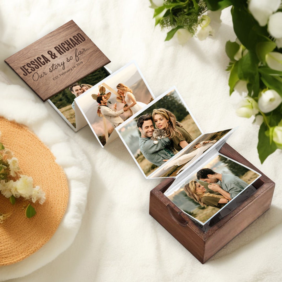 Pull Out Photo Album, Christmas Memory Collection, Personalized Wooden ...