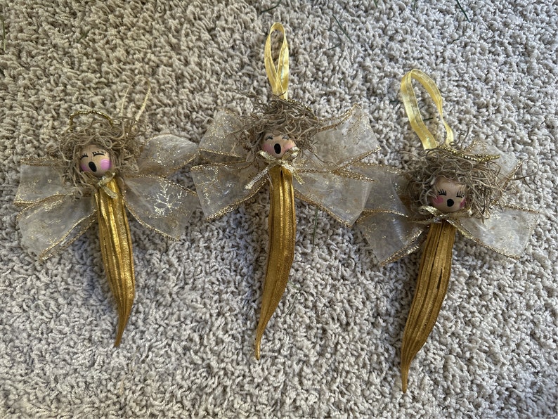 Unique~ Dried Okra Angel Ornament - Etsy