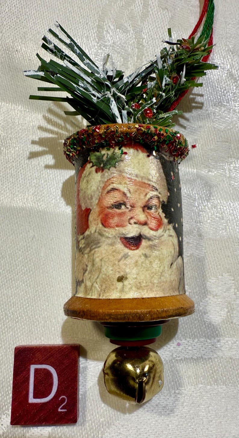 Vintage Wooden Spool Ornament-variety! - Etsy