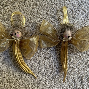 Unique Dried Okra Angel Ornament - Etsy