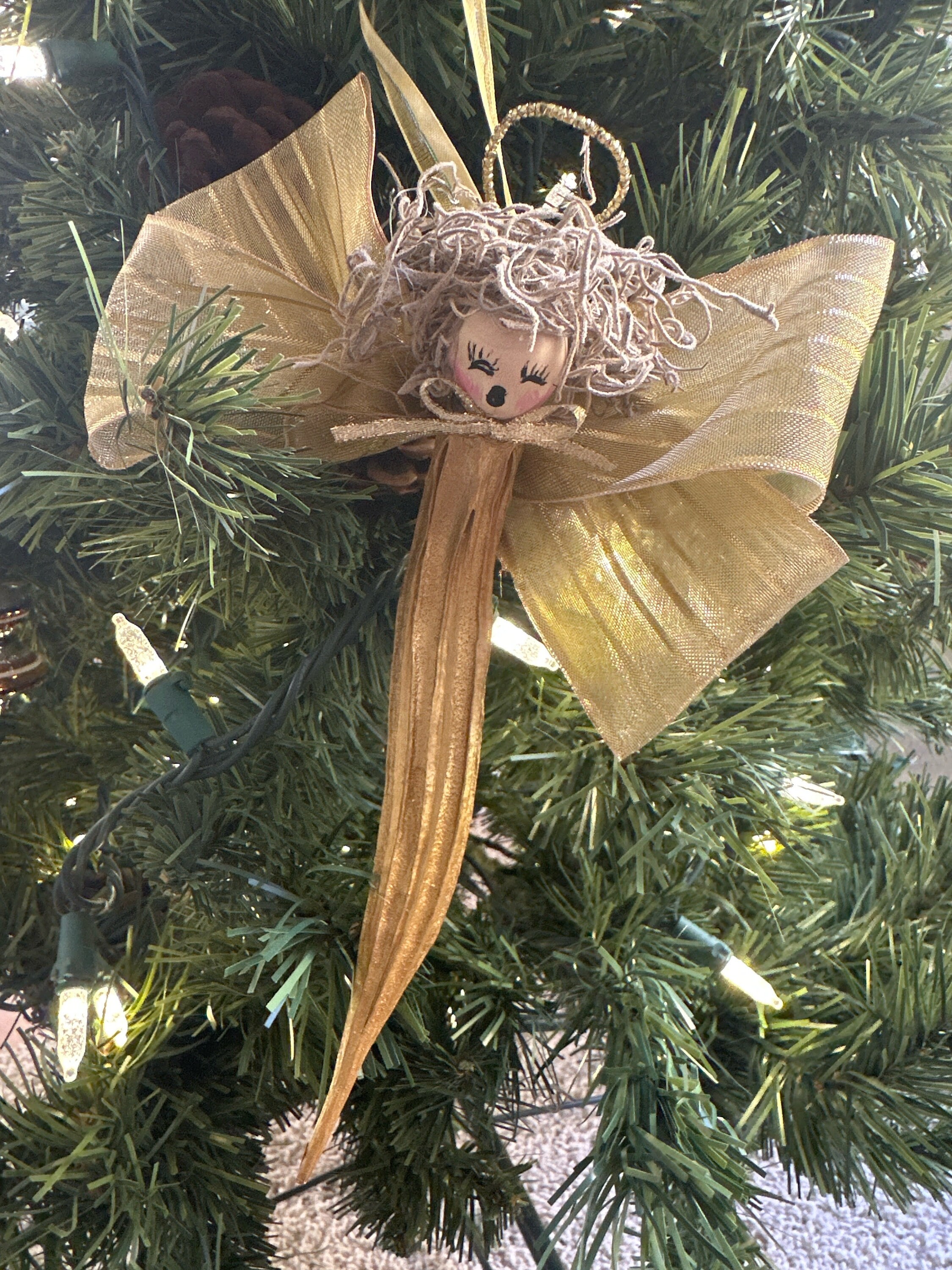 Unique~ Dried Okra Angel Ornament - Etsy